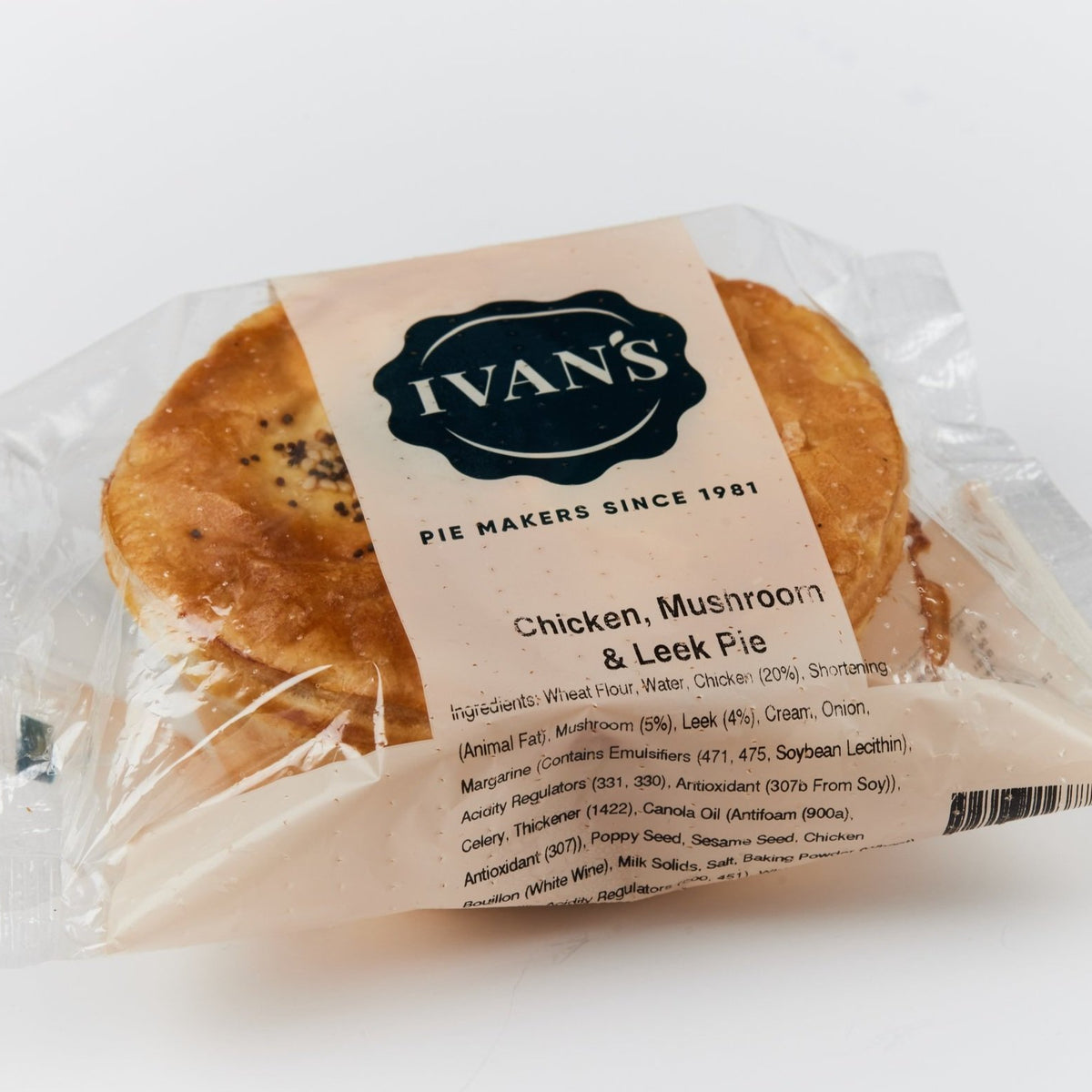 Pies / Sausage Rolls - Ivan's - Pies - Chicken, Mushroom & Leek (Appro ...